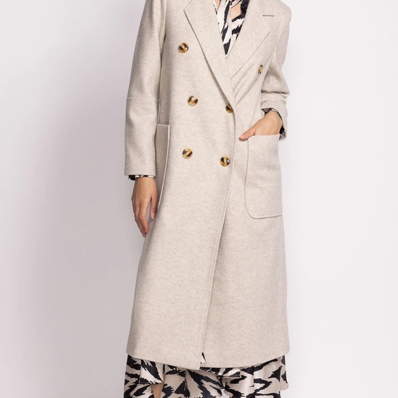 Pink Martini | Jackets & Coats | Nwt Long Coat Ivory | Poshmark